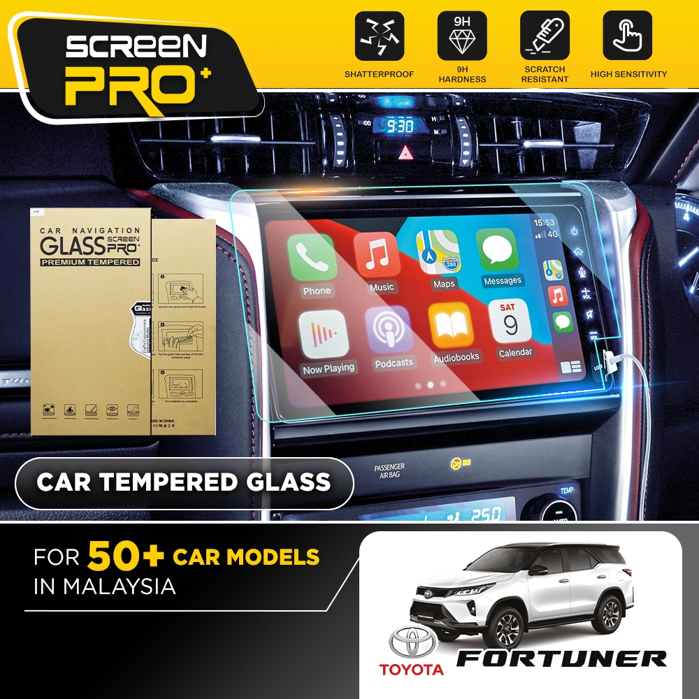 Toyota FORTUNER 2023 - 2025 SCREENPRO Infotainment Tempered Glass ...