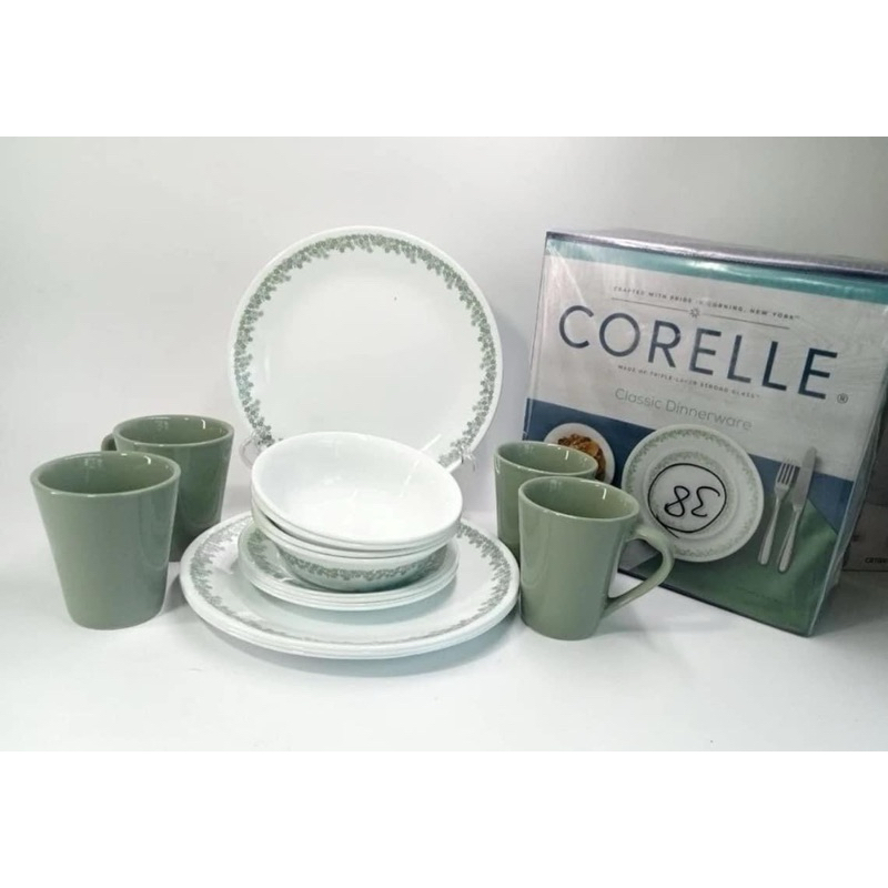Langkawi Corelle 16pcs Spring Blossom Mint Dinnerware Set Livingware ...