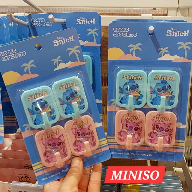 MINISO x LILO & STITCH HOOKS CROCHETS ~ STITCH + ANGEL [4 UNITS ...