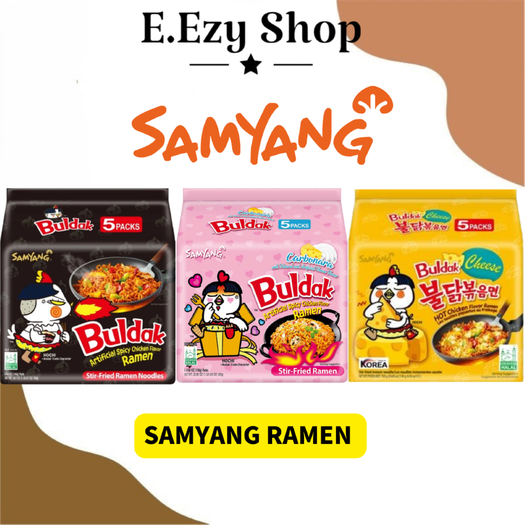 SAMYANG RAMEN CARBONARA/SPICY/CHEESE 5's BIG PACKET / 1PACK(130g ...
