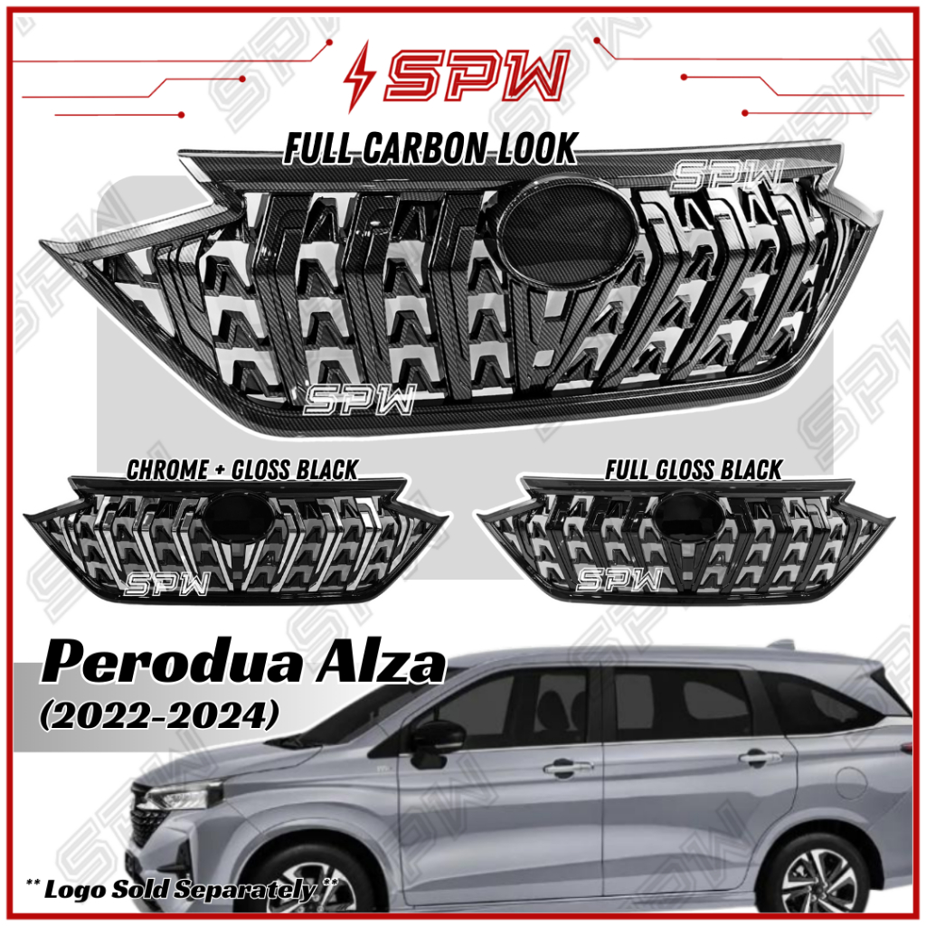 Perodua Alza D27A (2022-2024) Venom Front Grill Chrome Grilles ABS ...