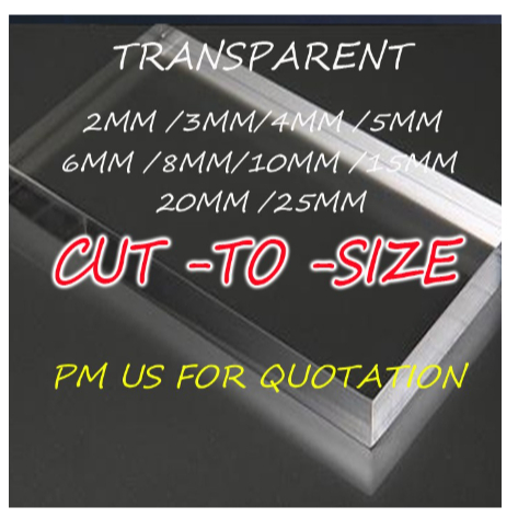 Special Cut Acrylic Sheet (120cm x 60cm thickness 5mm), Cut to size ...