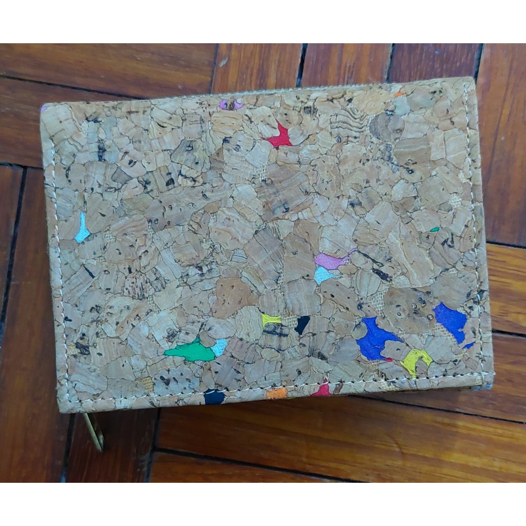 Cork Compact Wallet Handmade Eco-Friendly for Women and Men (Pre-loved ...