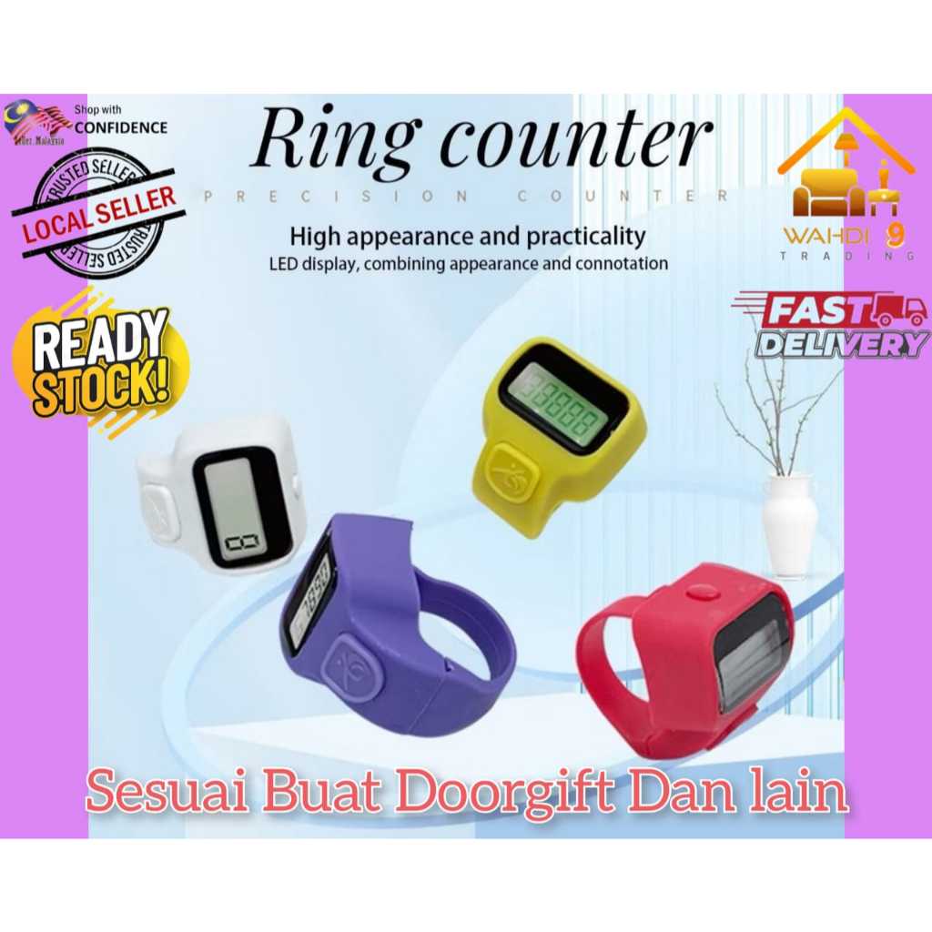New Mini Ring Digital Tasbih with LED Counter Rosary Electronic Counter ...