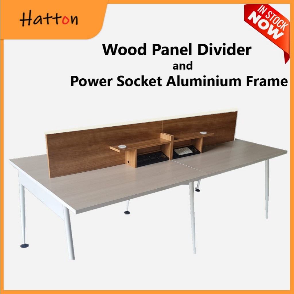Hatton Table Top Partition Office Desk Divider Power Socket Frame With ...