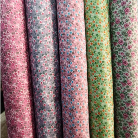 KAIN COTTON TETROON CORAK BUNGA /FABRIC COTTON | Shopee Philippines