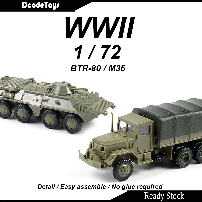 1/72 WWII BTR-80 Tank / M35 Truck Military 4D World War II GMC CCKW ...