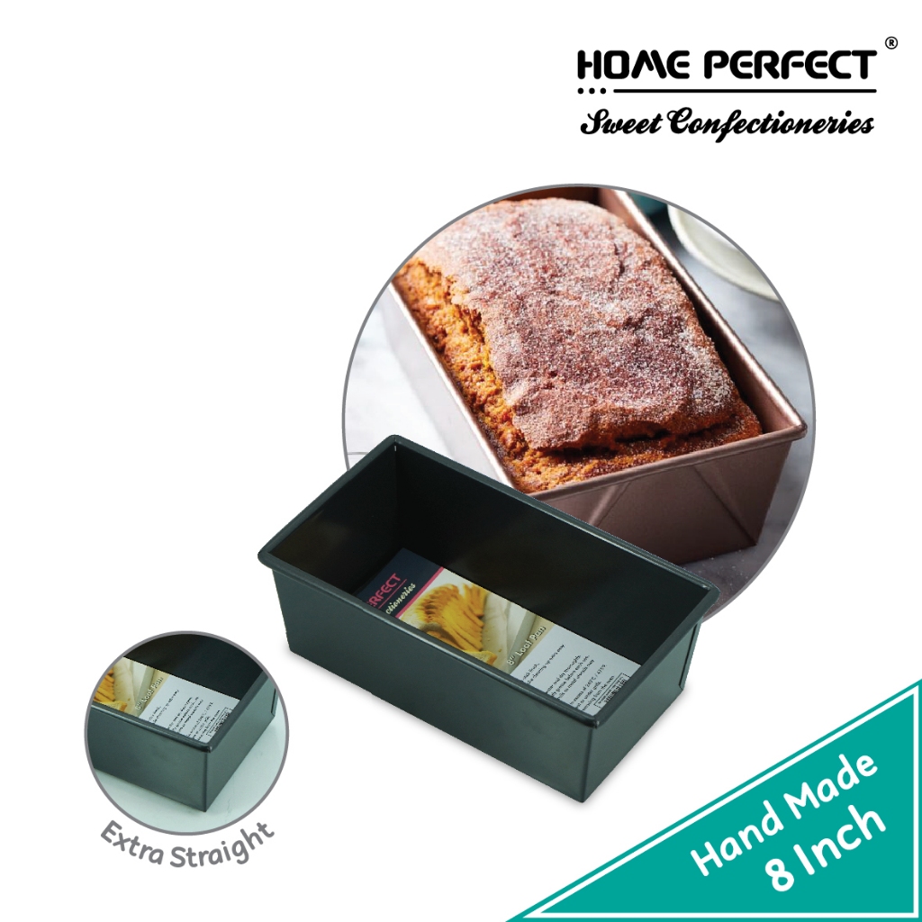 HOME PERFECT 8 Inch Non-Stick Rect./Long Loaf Pan,Handmake Toaster Pan ...
