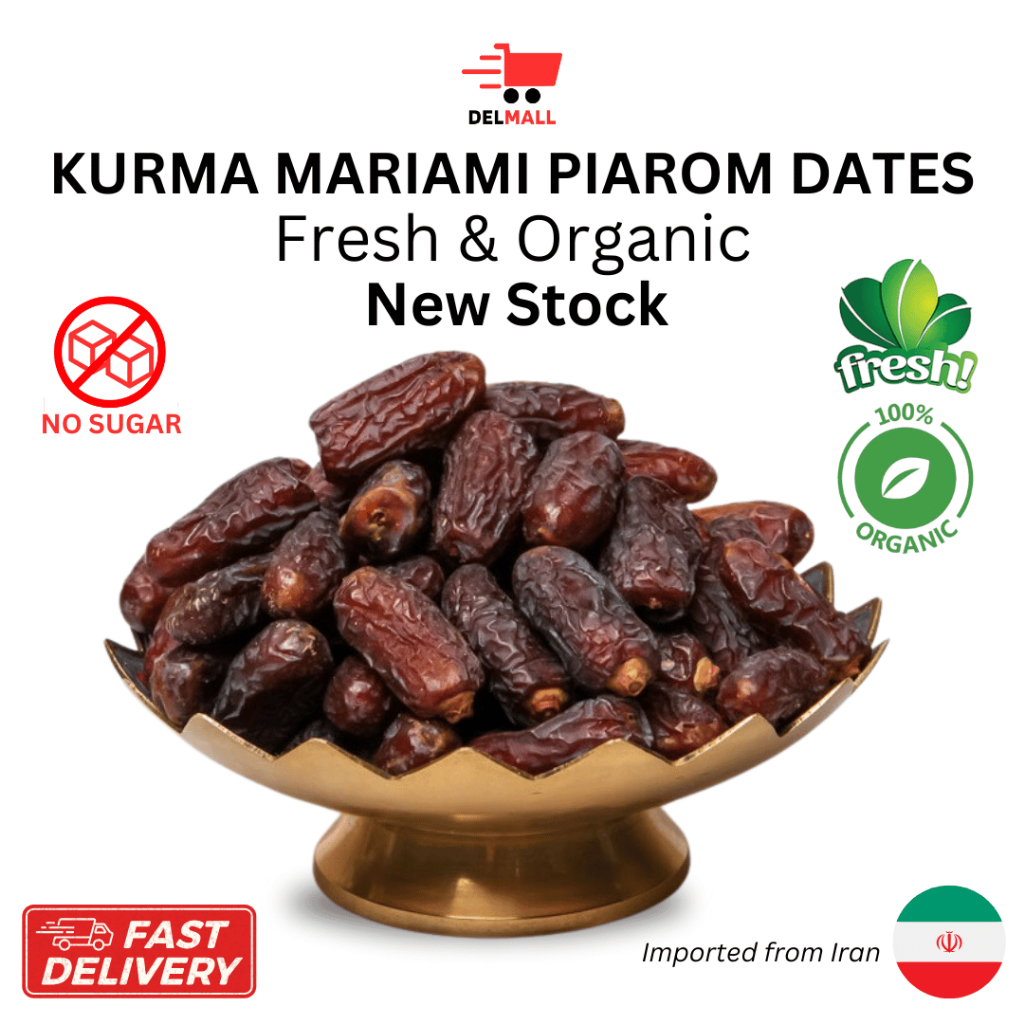 Fresh Kurma Mariami Piarom Dates A/AA/AAA Borong 120g/250g/500g/1kg ...