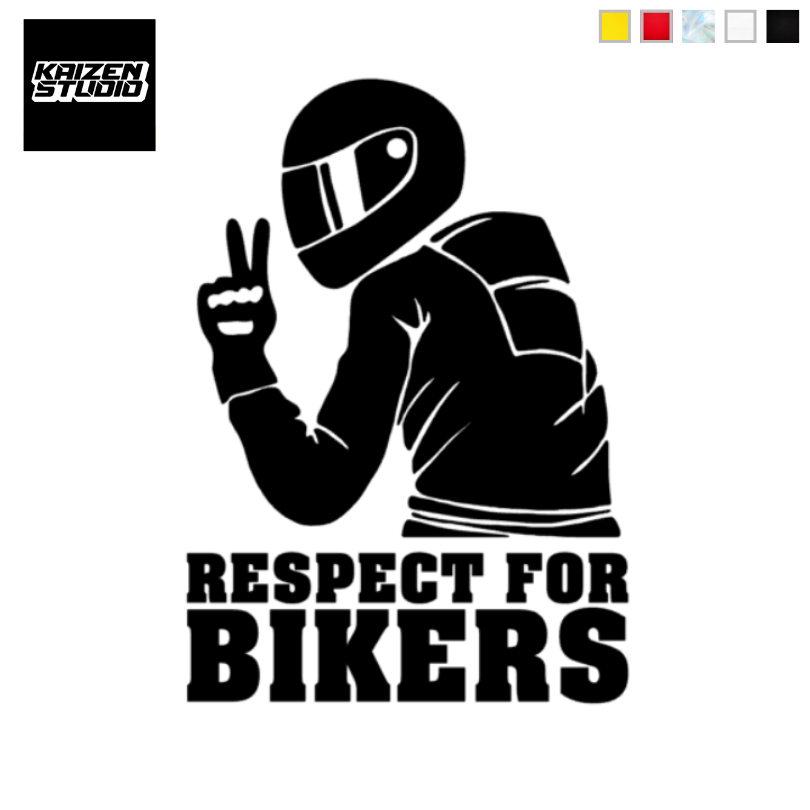 KAIZEN STUDIO Respect For Bikers Motorcycle Bike Car Mirror Bumper ...