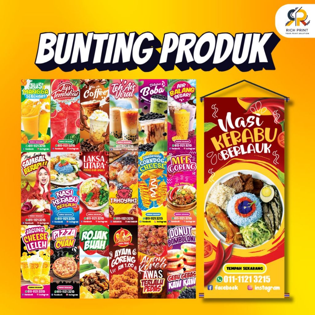 Bunting Express Banner Printing Business Makanan Minuman (PVC PIPE ...
