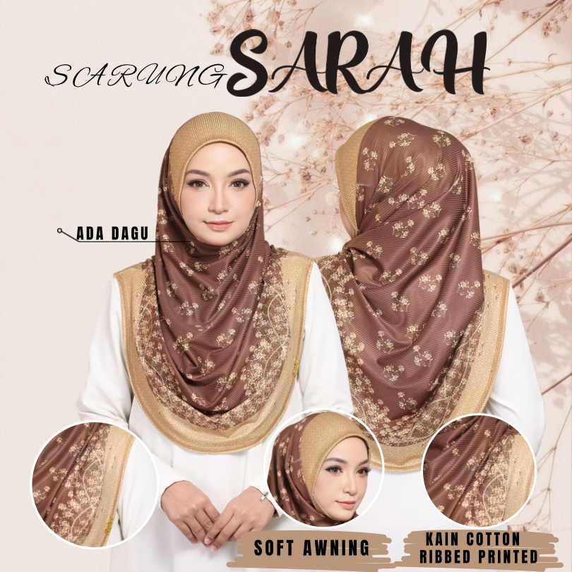 Sarung Sarah Berdagu Kain Cotton Ribbed Soft Awning | Shopee Philippines