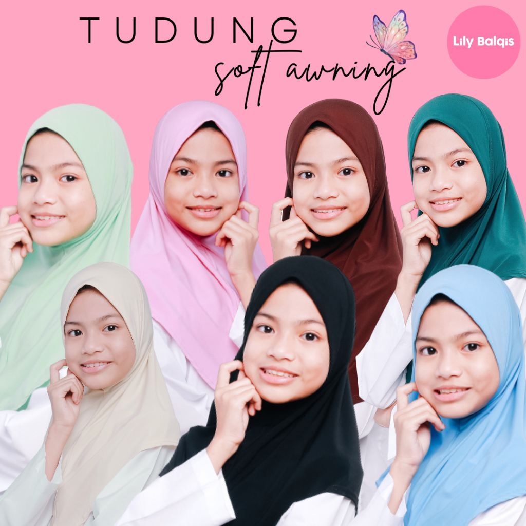 PUTIH Lily Balqis - Tilapia White Soft Awning School Scarf & Various ...