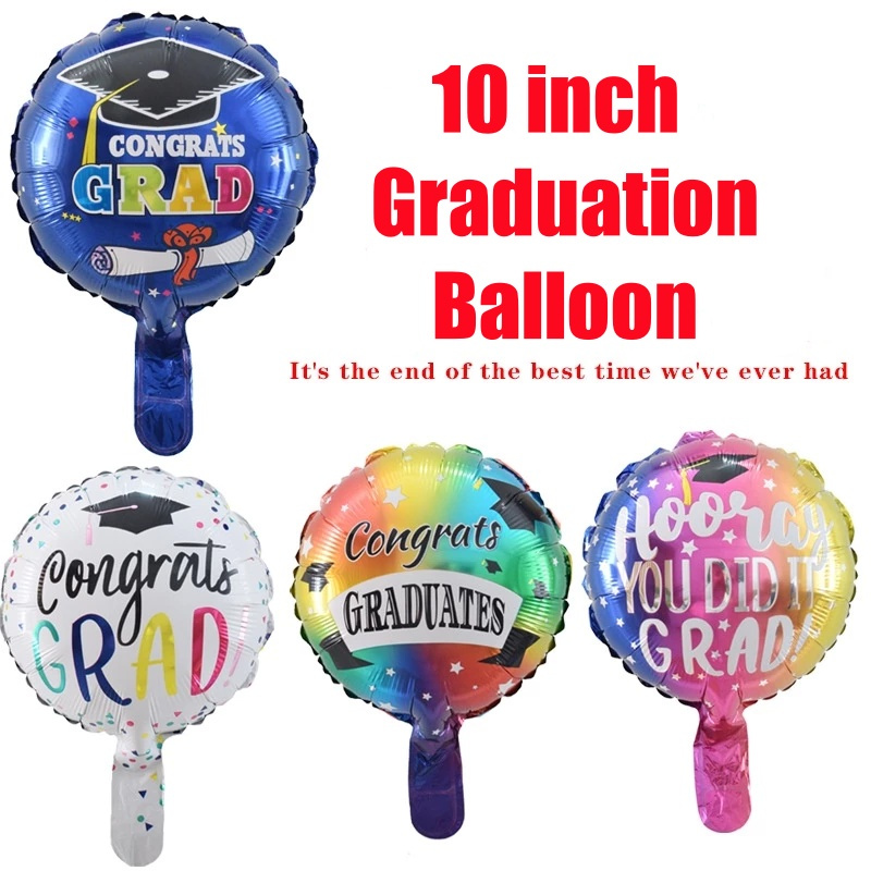 10 Inch Foil Balloon Printed Congratulation Graduation Congrats Grad ...