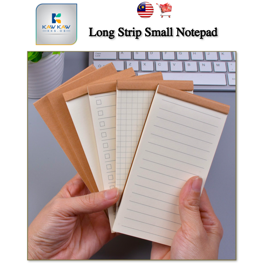 KKS Long Strip Small Notepad Memo Pad Craft Paper Notebook Tearable ...