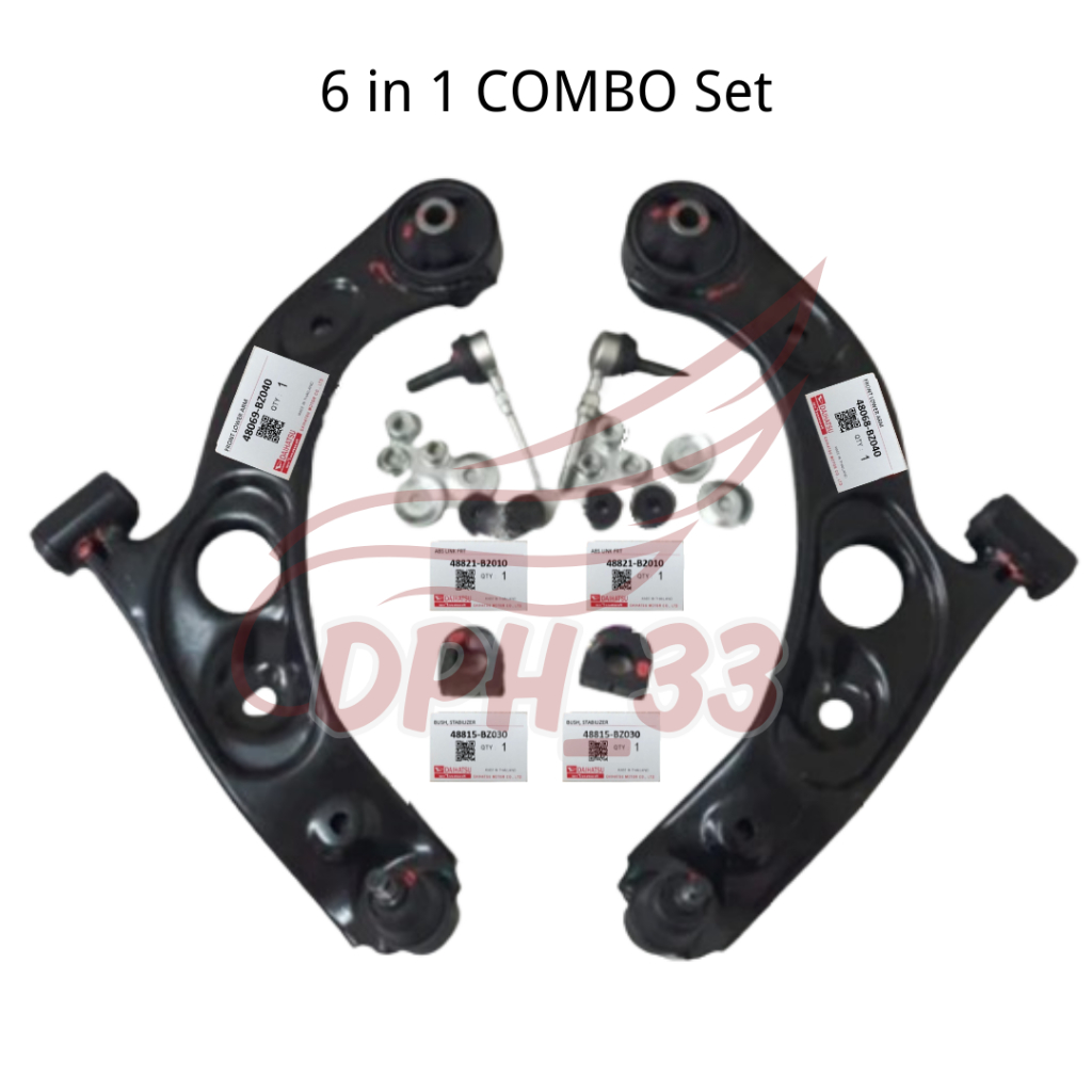 [6 IN 1 COMBO] Daihatsu Front Lower Arm / Suspension Link / Stabilizer ...