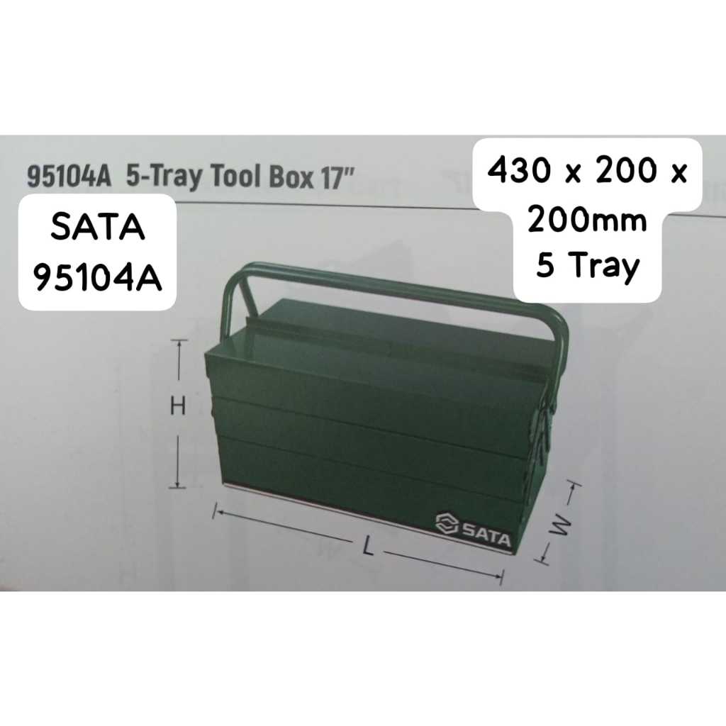 95104A-5-Tray Tool Box 17” ( 430MM X 200MM X 200MM ) | Shopee Philippines