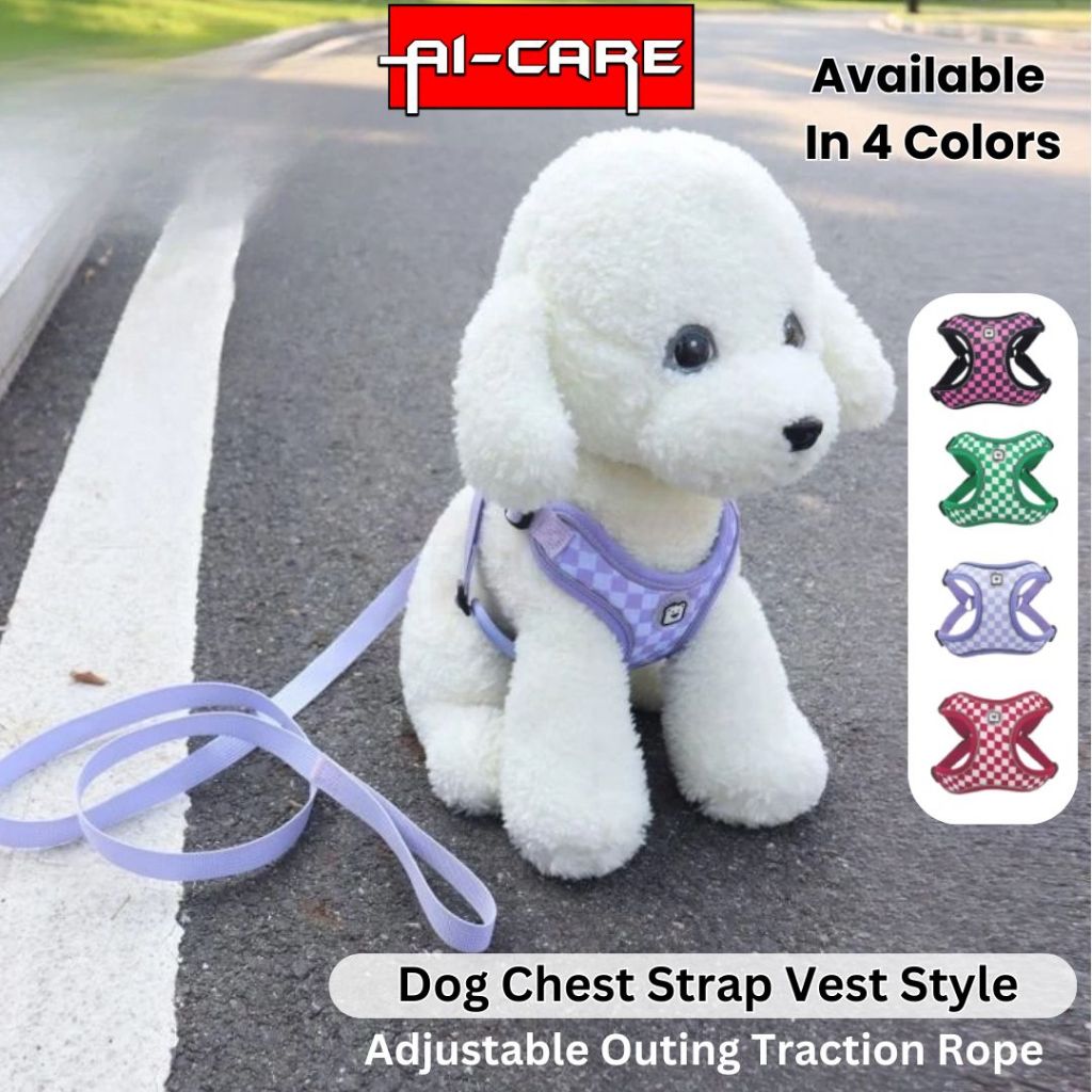 Dog Chest Strap Vest Style Small Dog Reflective Bear Adjustable Harness ...