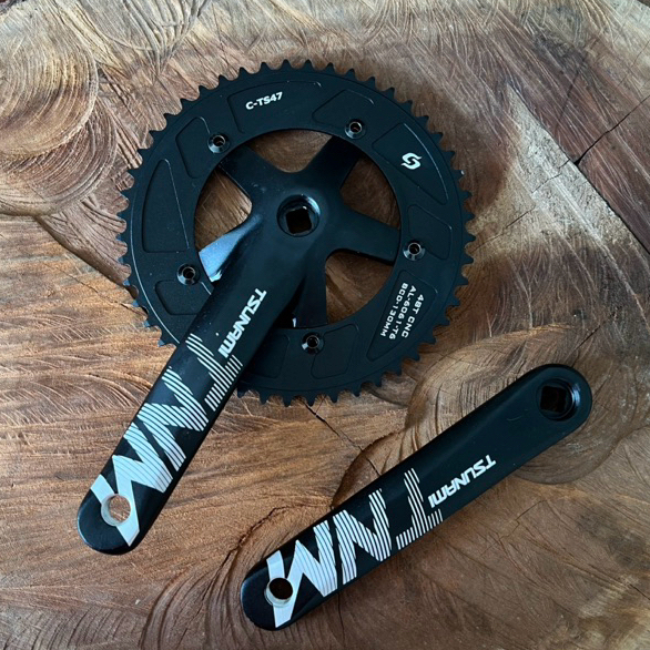 Tsunami Single Speed Bicycle Crankset Chainwheel 170mm Crank Arms ...