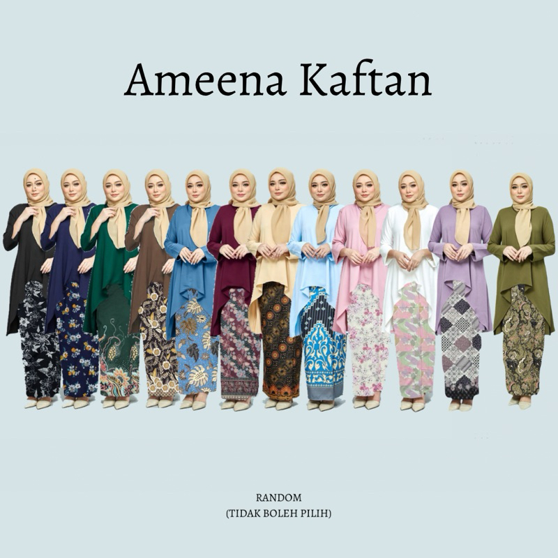 AMEENA RANDOM KAFTAN NEW ARRIVAL [SET BAJU DAN KAIN] | Shopee Philippines