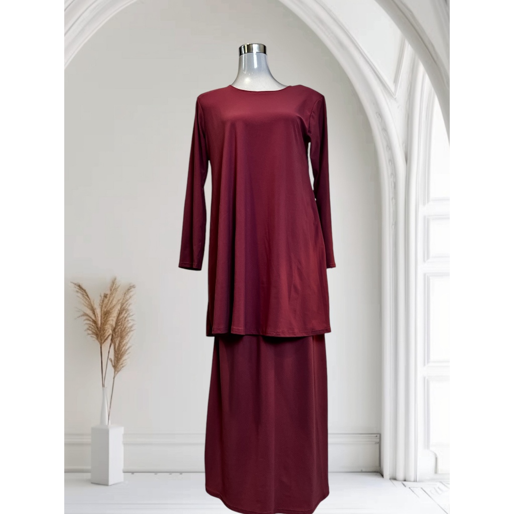 Baju Raya Ybrant plain Baju Kurung BK7001 | Shopee Philippines