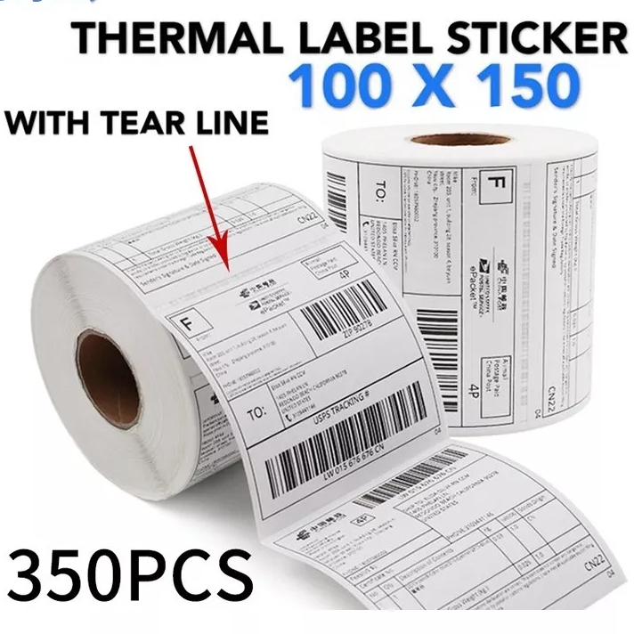 A6 Thermal Label Paper Airway Bill Sticker Shipping 100*150 (350PCS ...