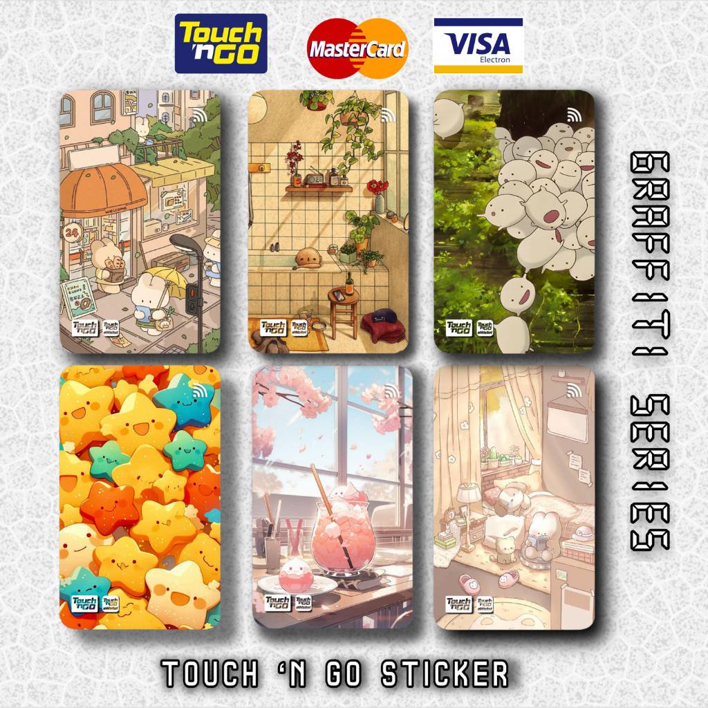 ( Grafitti Series ) Touch n Go Card Sticker Cover TNG / MASTER / VISA / CREDIT/ DEBIT CARD ...