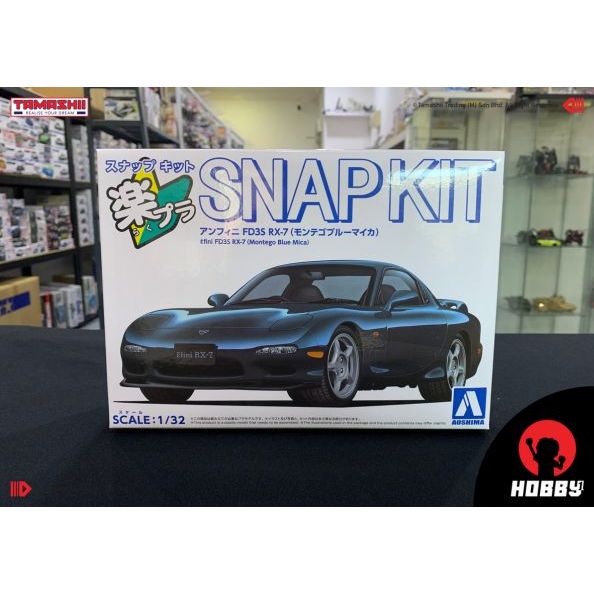 Aoshima The Snap Kit Infini FD3S RX-7 (Montego Blue Mica) (Scale 1/32 ...