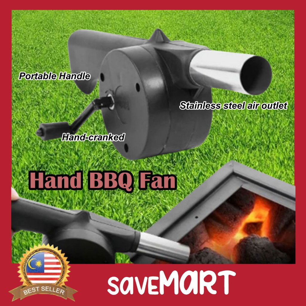 Hand BBQ Fan Outdoor Portable Hand Fan Blower Barbecue Picnic Manual ...