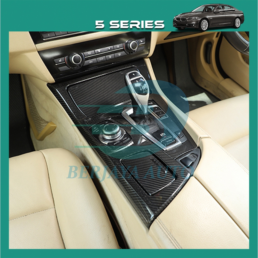 5 Series F10 F11 F07 520Li 525Li 530Li Center Console Gear Shift Panel Cover Trim Full Carbon ...
