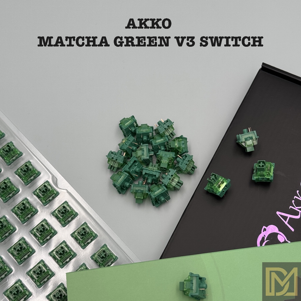Akko Matcha Green V3 Pro Switch 3 pin Linear POM Cream Switches ...