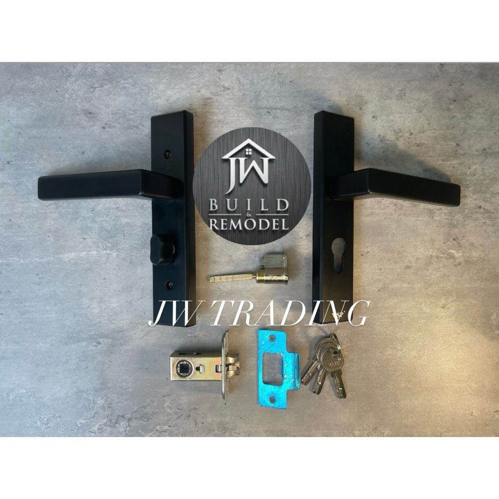 Thumb Turn with Key 35cm Swing Door Lock Handle Aluminium Toilet ...