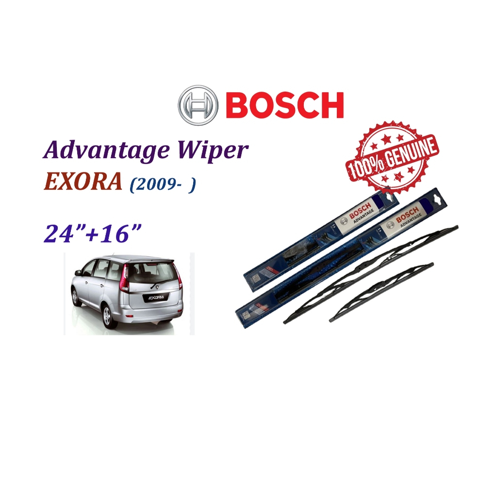 BOSCH WIPER PROTON EXORA 2009 (2 PIECES) (BA24+BA16) | Shopee Philippines