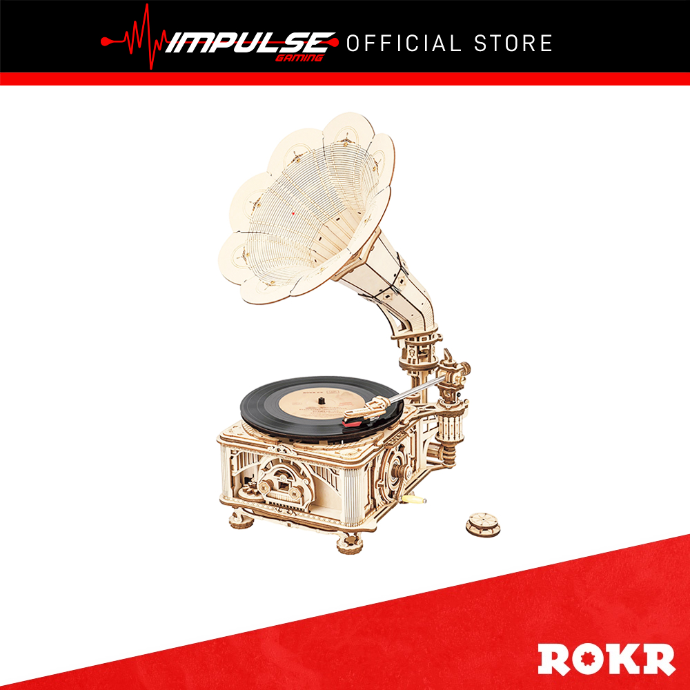 Robotime ROKR 3D Wooden Puzzle Mechanical Gear LKB01 - Black Gum ...