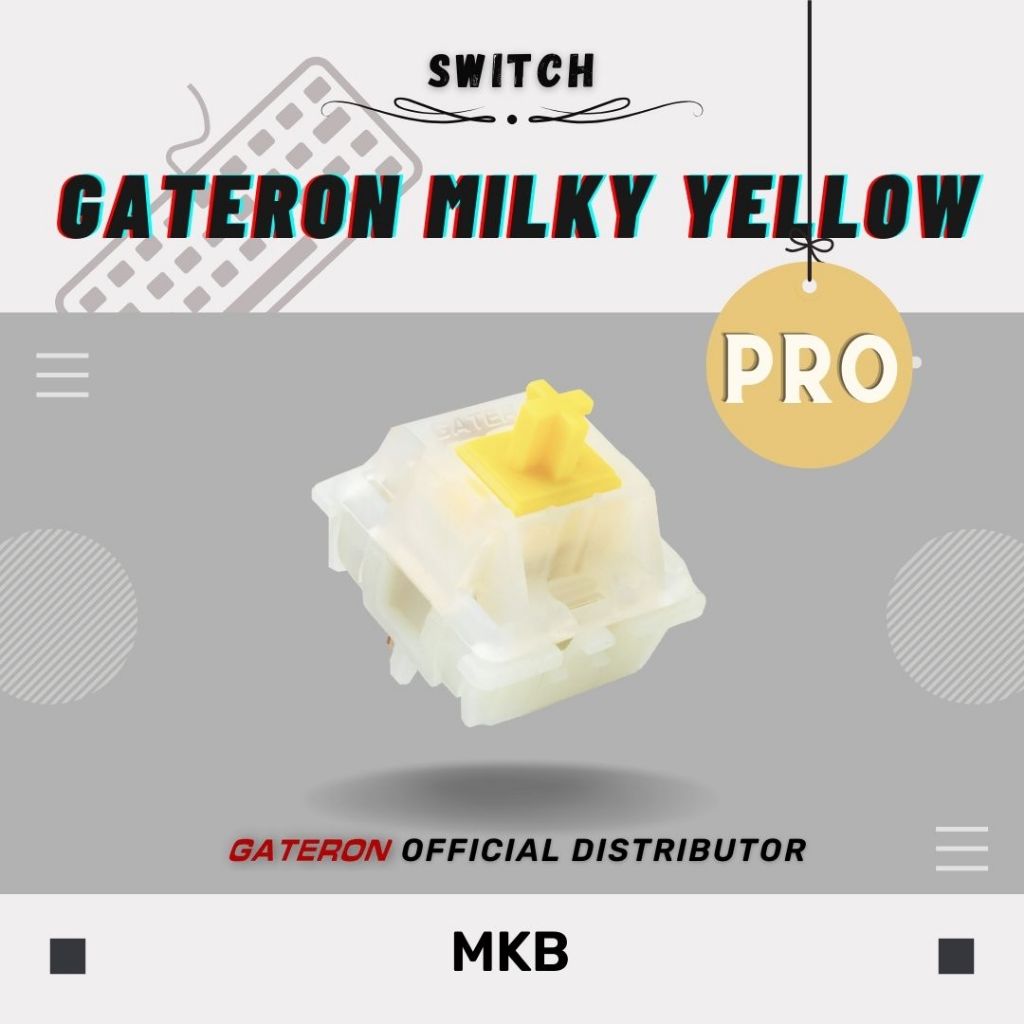 Gateron Milky Yellow Pro Linear Switch For Mechanical Keyboards ...