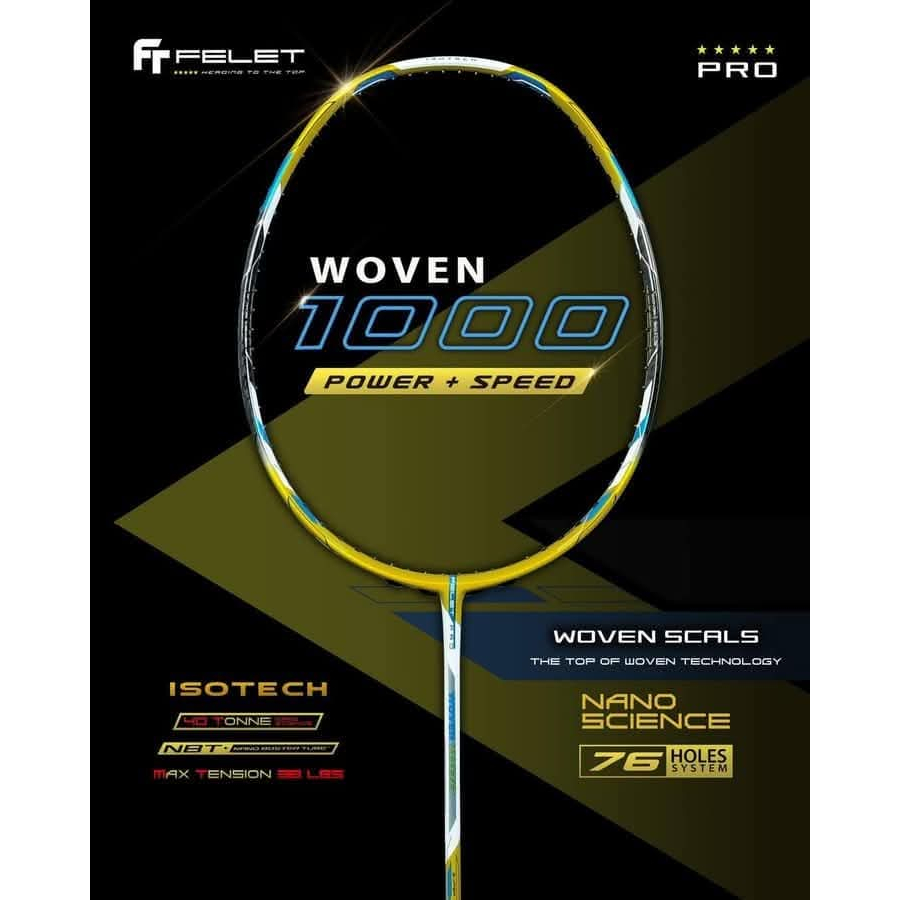 Raket Badminton Felet Woven 1000 3U / 4U | Shopee Philippines