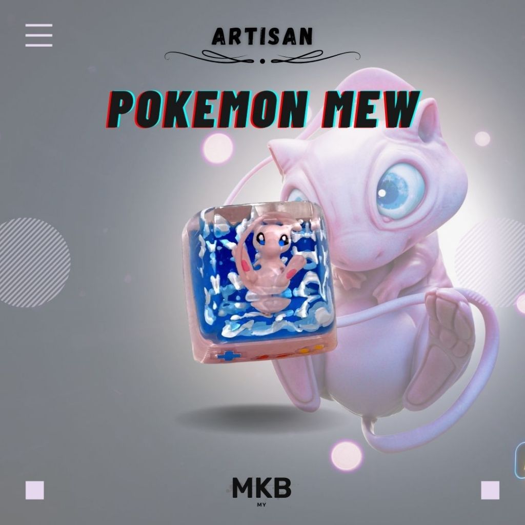 Artisan Pokemon Keycap for Mechanical Gaming Keyboard - Mew Artisan ...