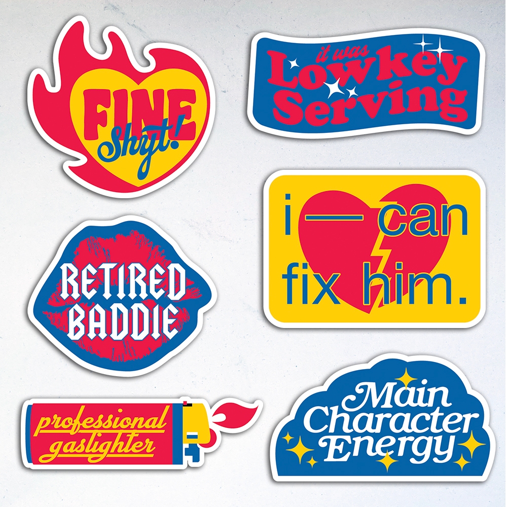Aesthetic Cool Sticker Social Media Slang Quotes by Rated Studio ...