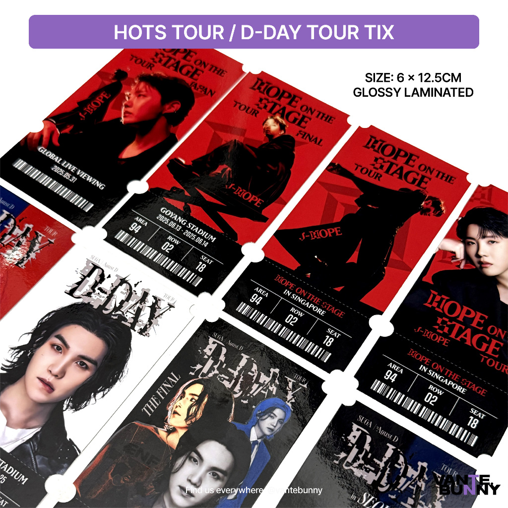 JHope Hope On The Stage D-Day Photo Set Ticket Postcard Fan Kit ...