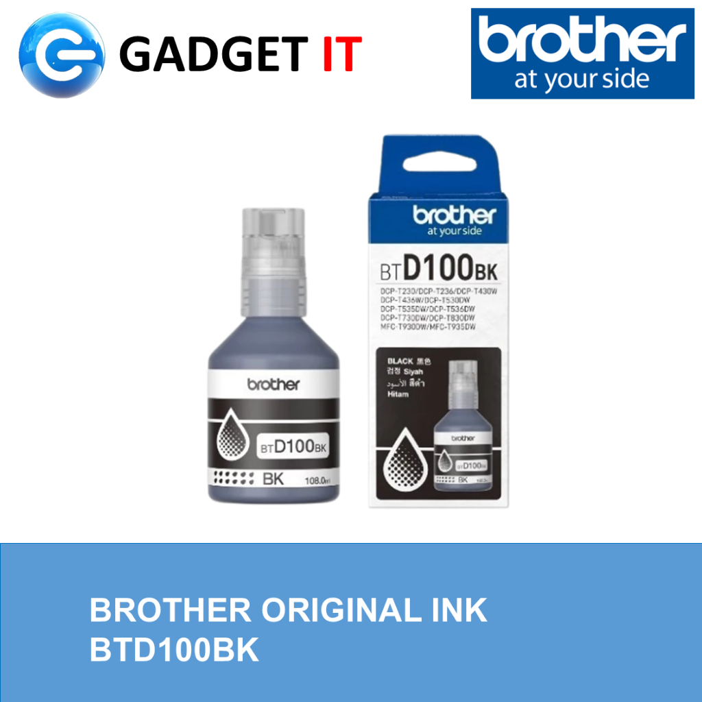 BROTHER BTD100 BLACK BTD100 CYAN BTD100M BTD100Y BROTHER BTD100BK INK ...