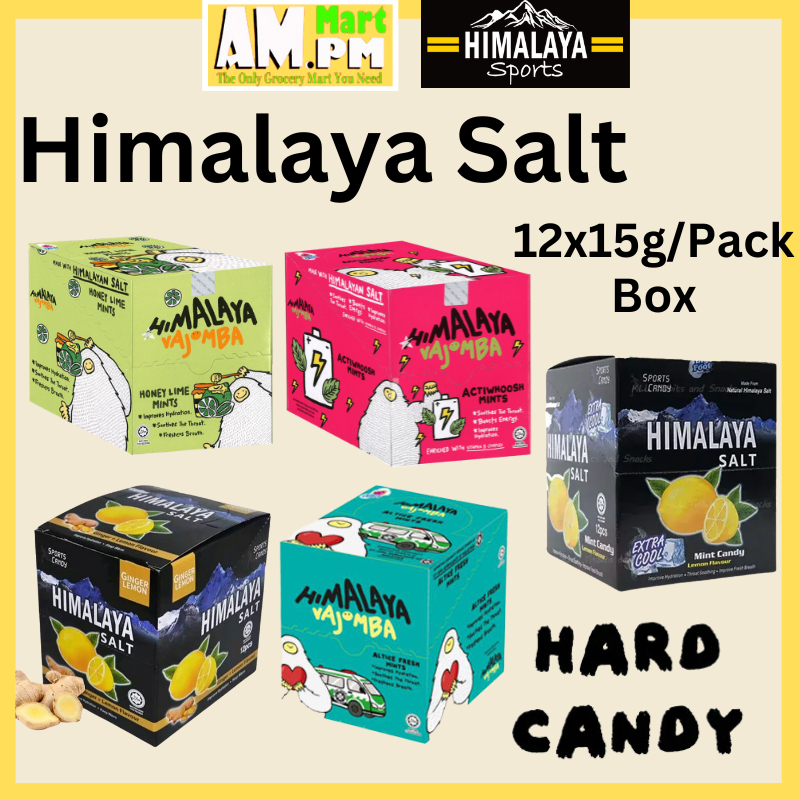 [Box 12packs] Himalaya Salt Hard Candy 12x15g Lemon Candy Vajomba Sweet ...