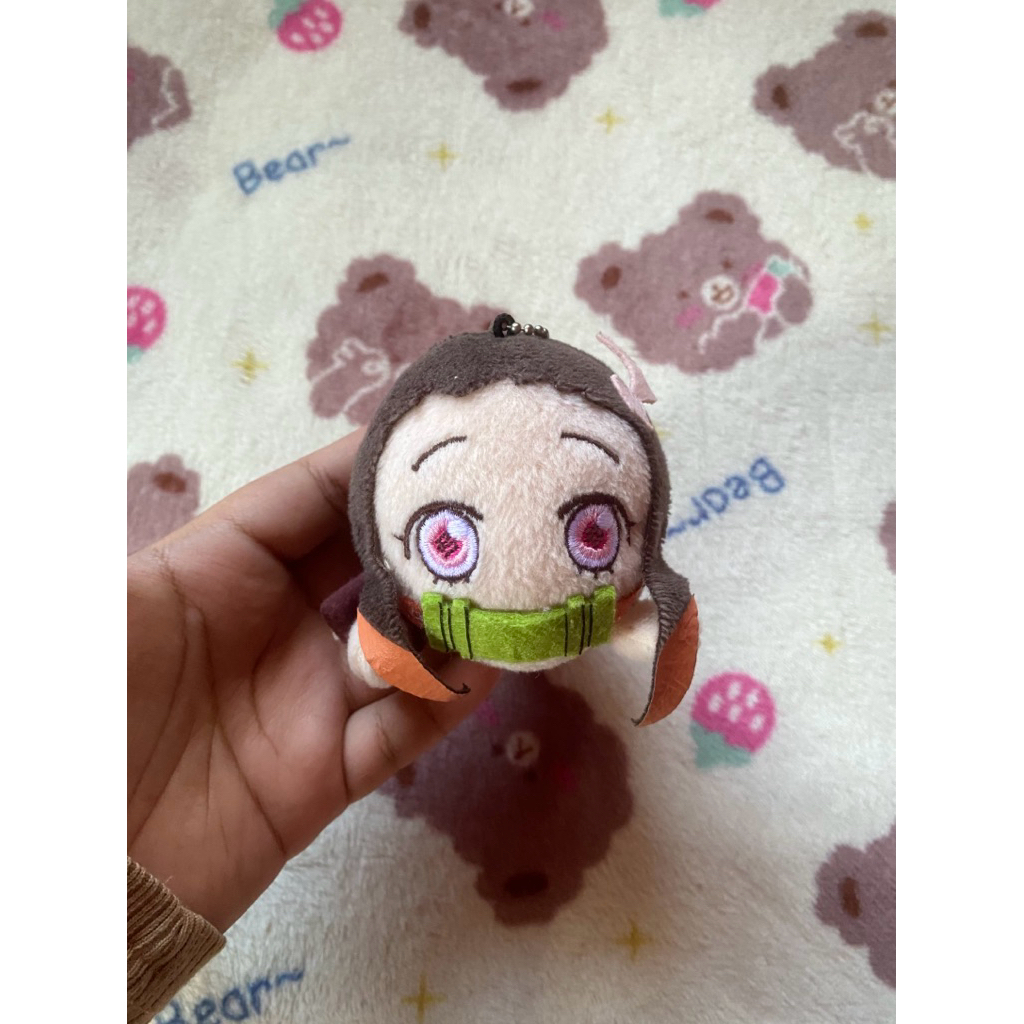 Used nezuko demon slayer keychain plush | Shopee Philippines