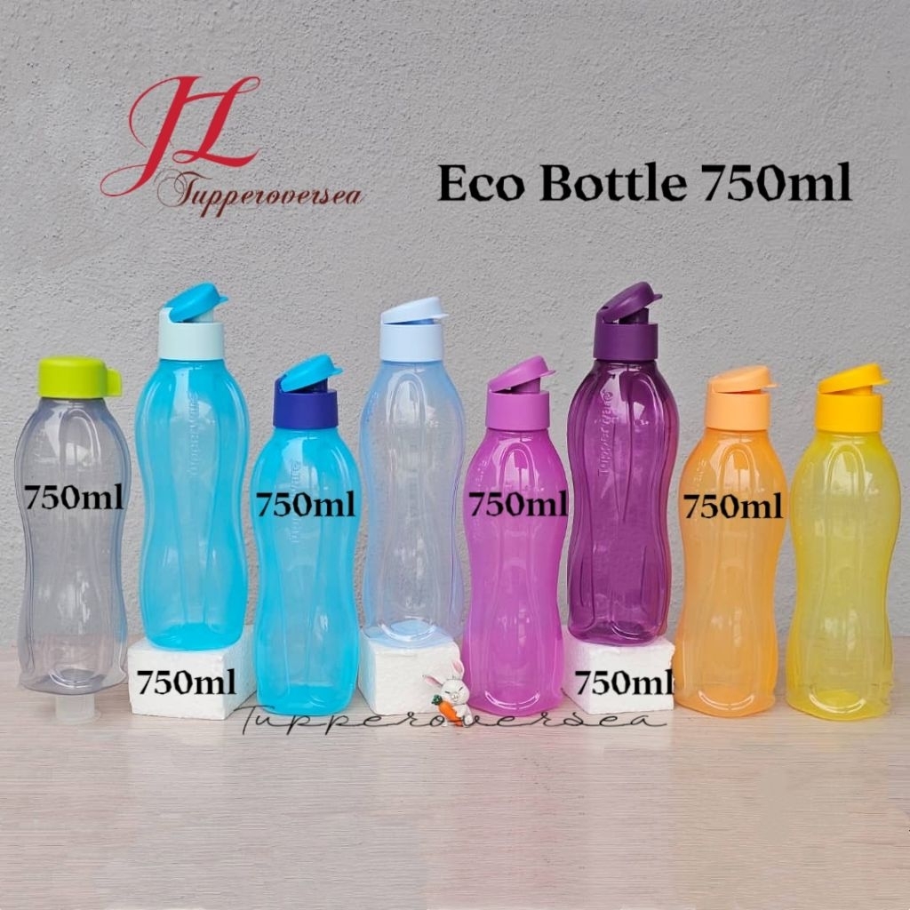 Tupperware Eco Bottle Fliptop 750ml / Groovy Eco Bottle Screw Cap 750ml ...