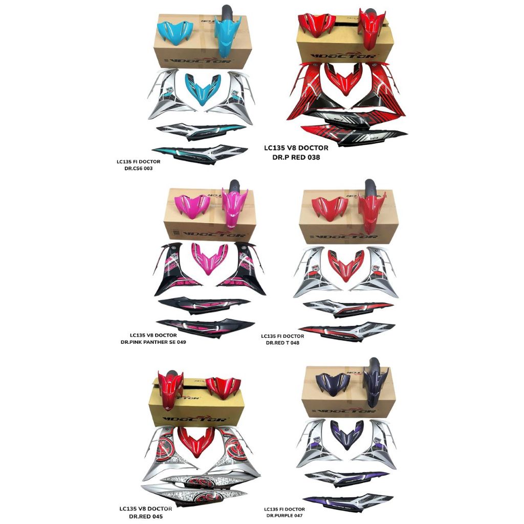 LC135 V8 LC135 V8 FI BODY COVER SET SIAP TANAMN COVER SET TANAM OEM ...