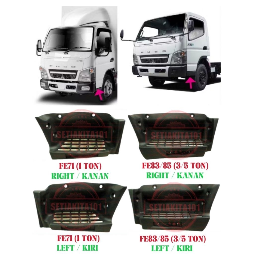 MITSUBISHI CANTER FUSO FE71 FE83 FE85 FOOT STEP COVER/FOOT PANEL/STAND ...