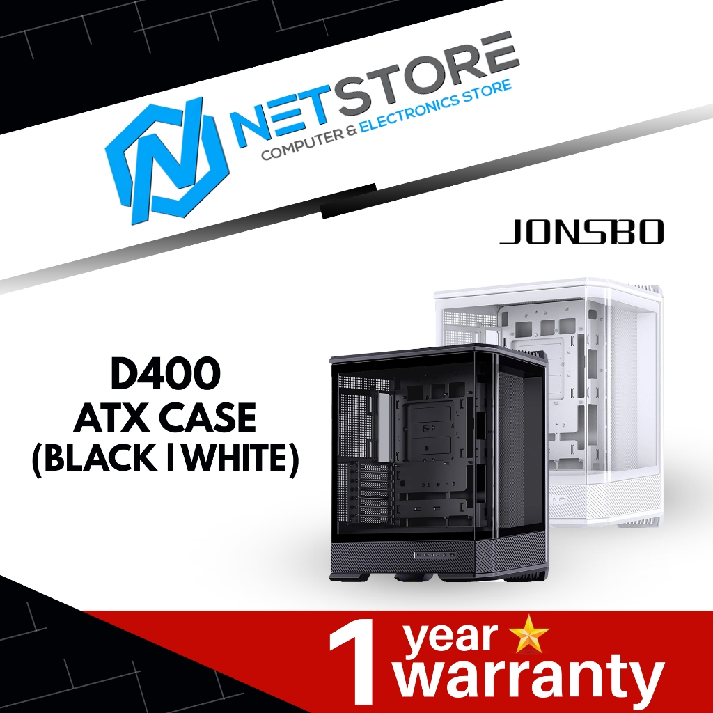 JONSBO D400 ATX CASE - (BLACK WHITE) | Shopee Philippines