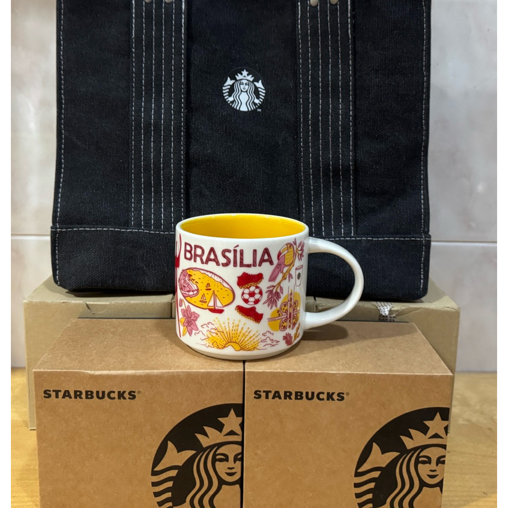 Starbucks BTS Brasilia, 14oz Ceramic Coffee Mug NEW in Box | Shopee ...