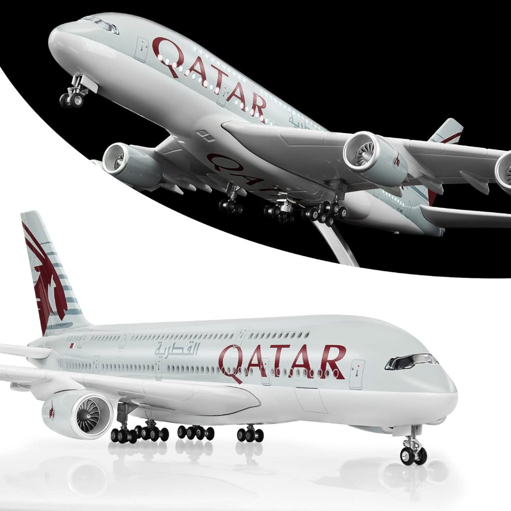 Qatar Airways A380 47CM Aircraft Model Die-cast Metal Airplane | Shopee ...