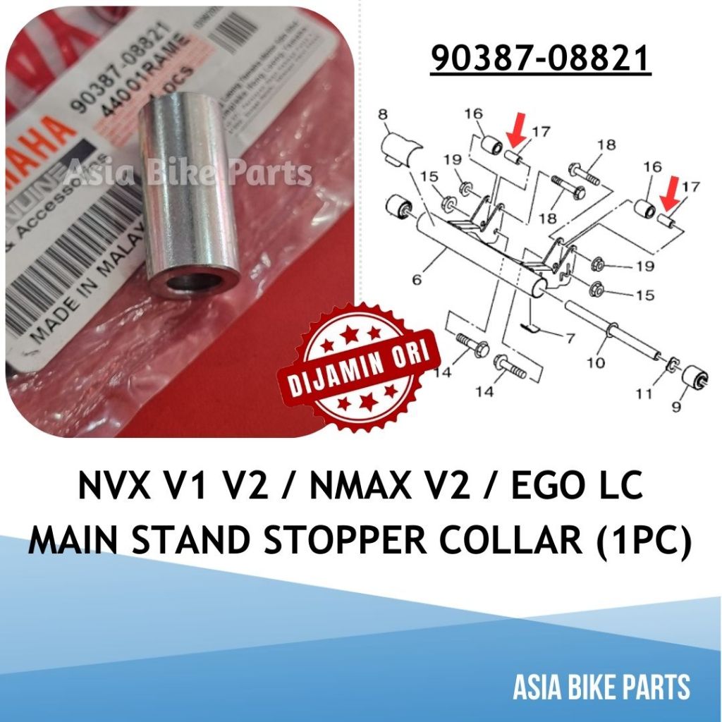 Yamaha NVX V1 V2 / NMAX V2 / Ego LC Main Stand Stopper Collar Engine ...