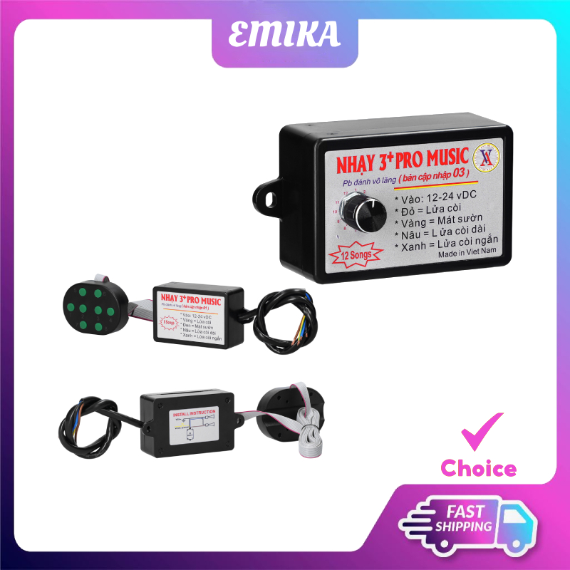 Emika Choice 12 Sound Effects Nhay 3+ Pro Music Horn Controller Horn Speaker Sound Control Unit ...